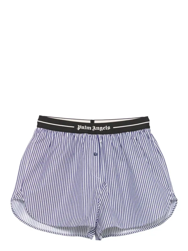 Palm Angels Striped Shorts - Blue