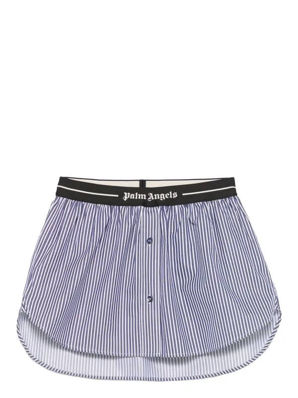 Palm Angels Striped Mini Skirt - Blue