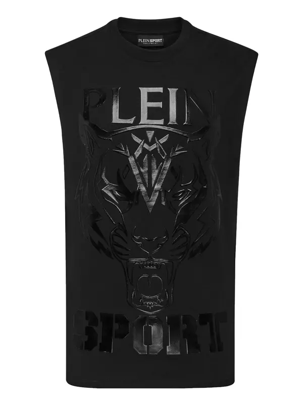 PLEIN SPORT Logo-print Tank Top - Black