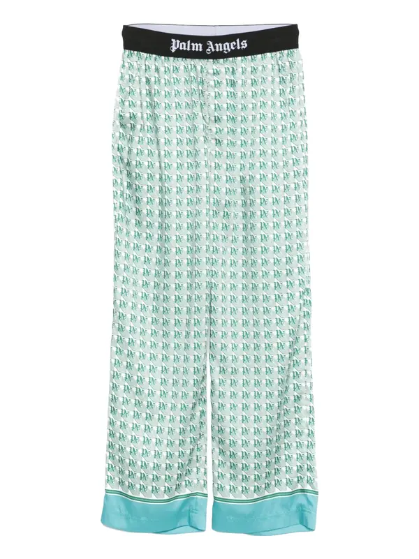 Palm Angels Monogram Trousers - Green