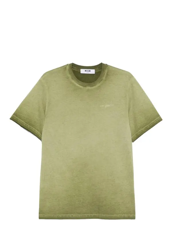 MSGM Faded-effect T-shirt - Green