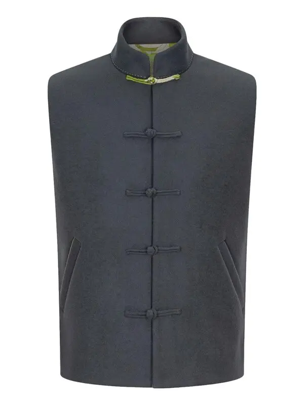 Shanghai Tang Wool Vest - Grey