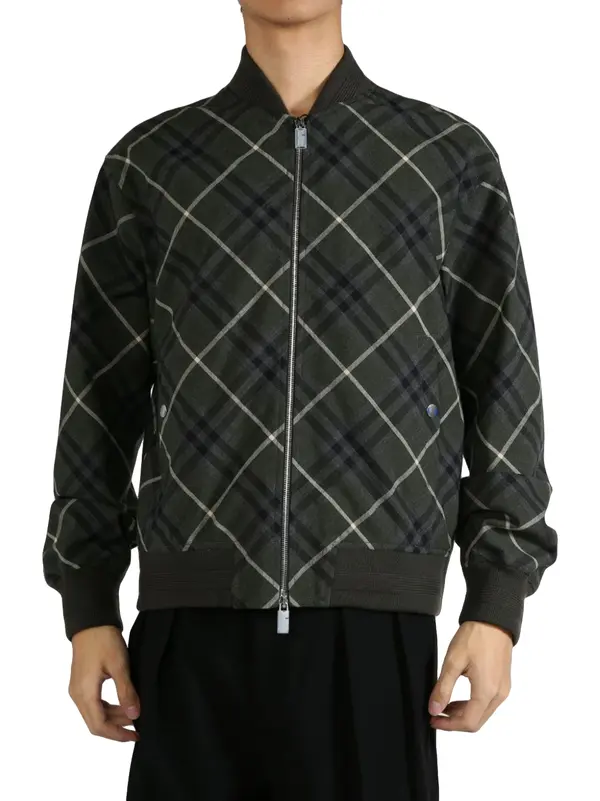Burberry Check Jacket - Grey