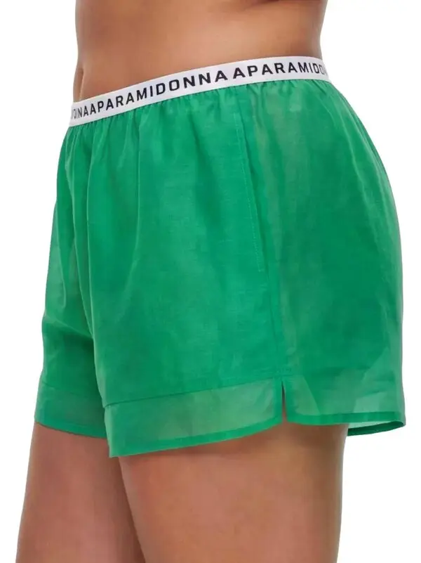 PARAMIDONNA Silk Beach Shorts - Green