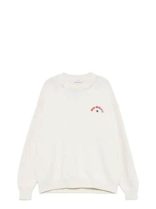Off-White Star Arrow Sweater - White