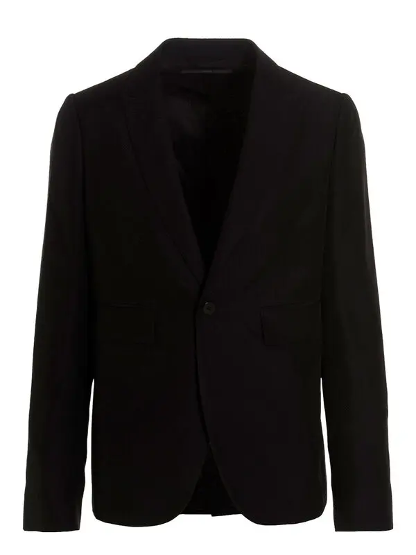 SAPIO Peak Lapels Blazer - Black