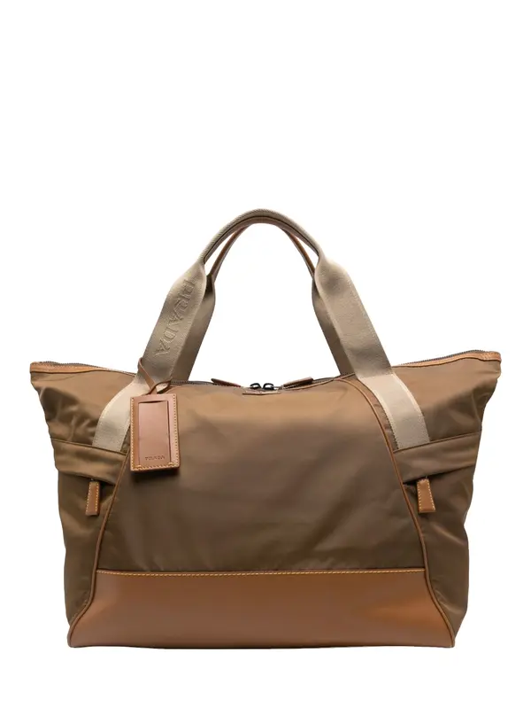 Prada Triangle-logo Duffle Bag - F0594 Brown