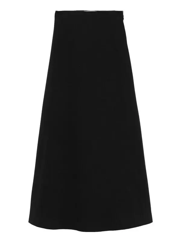 Matteau A-line Midi Skirt - Black