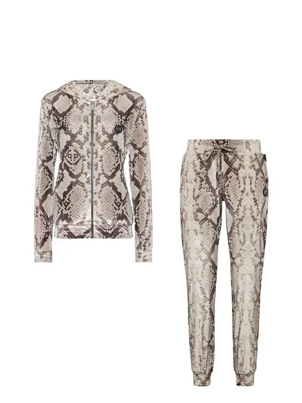 Philipp Plein Python-print Tracksuit Set - Neutrals