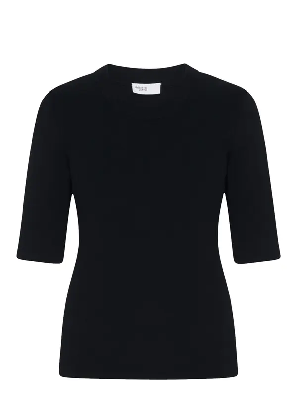 Rosetta Getty Ribbed Short-sleeved T-shirt - Black