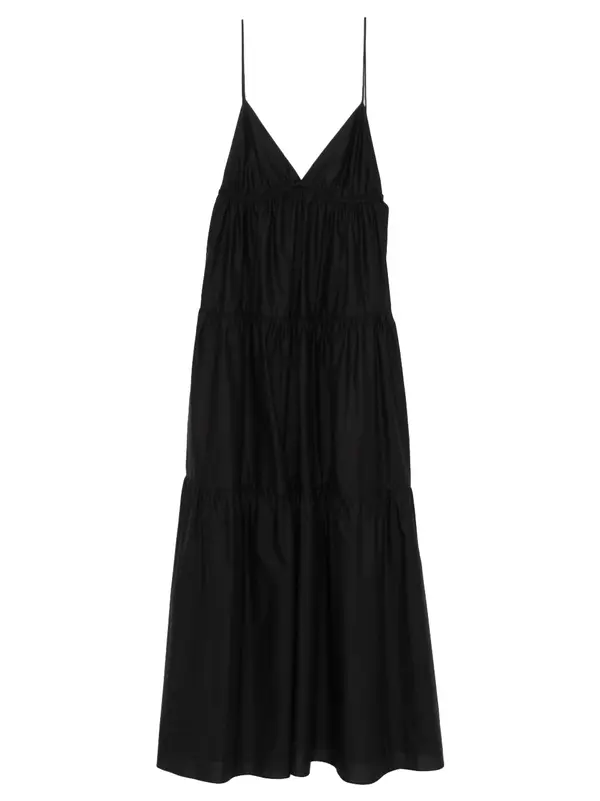 Matteau Tiered A-line Dress - Black