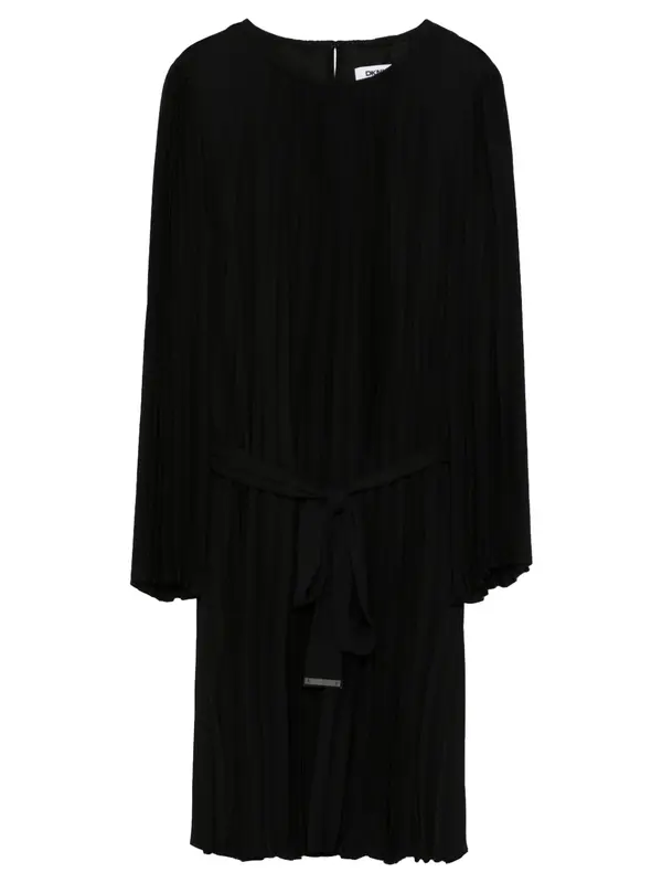Dkny Pleated Mini Dress - Black