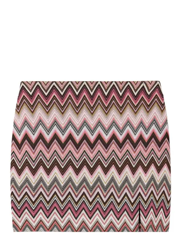 Missoni Striped Crochet-knit Mini Skirt - Burgundy
