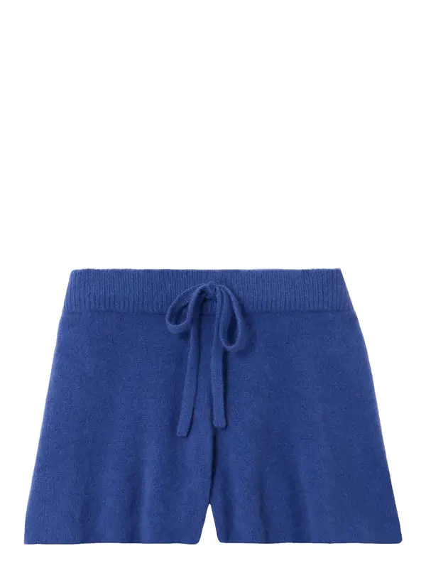 THE ELDER STATESMAN Cashmere Lounge Shorts - Blue