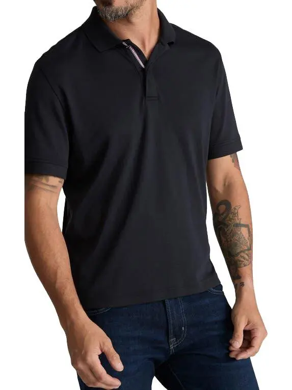 UNTUCKIT Damaschino Wrinkle Free Polo - Black