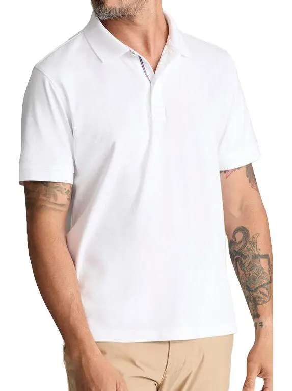 UNTUCKIT Damaschino Wrinkle Free Polo - White