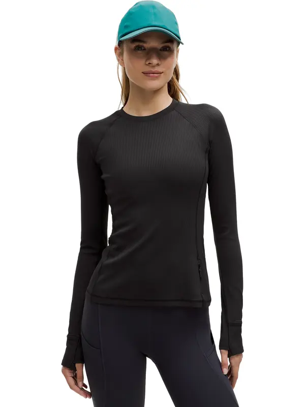 Lululemon It's Rulu Ribbed Long-sleeve Shirt - Black