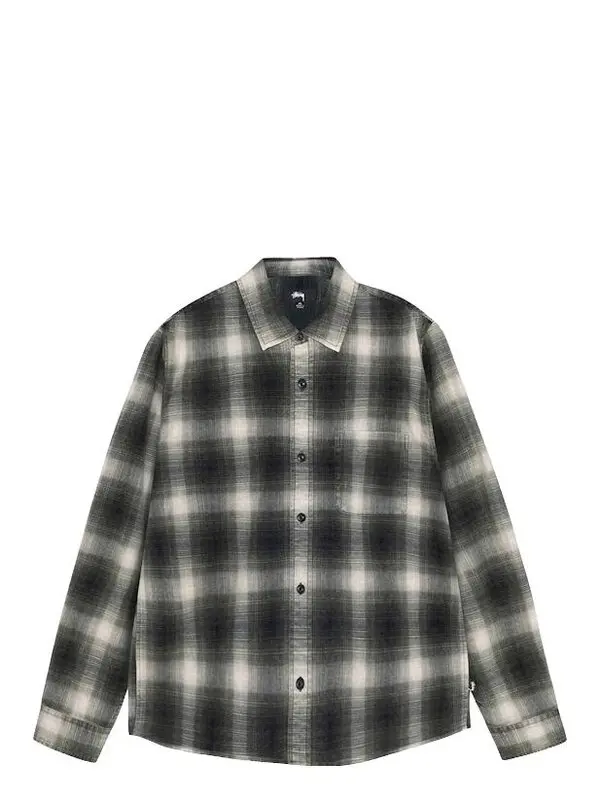 StÜssy Rocco Flannel Plaid Shirt - Grey