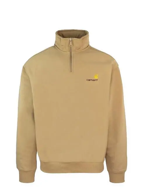 Carhartt Wip American Script Half Zip Sweatshirt - Pineaut