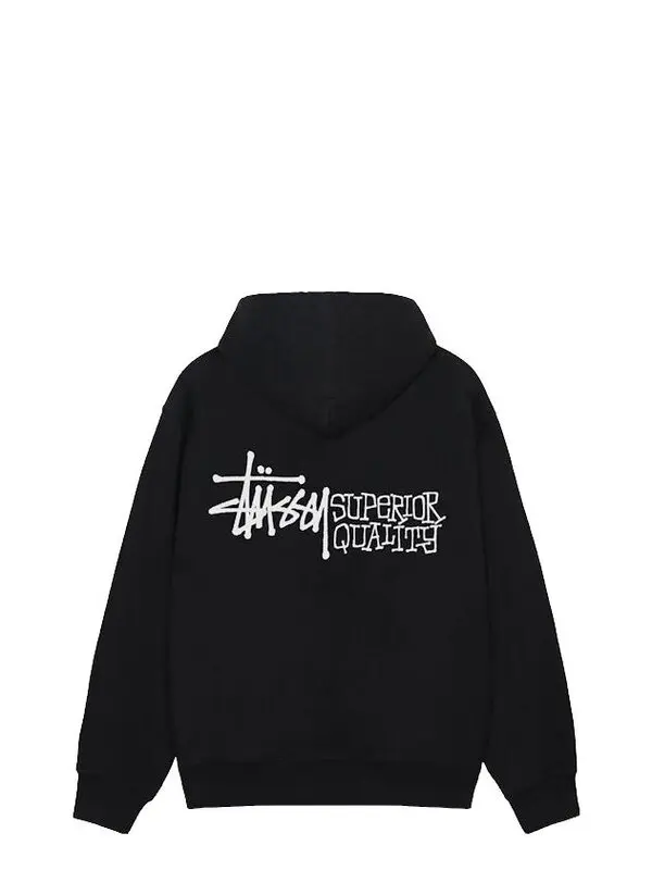 StÜssy Superior Quality Zip Hoodie - Black