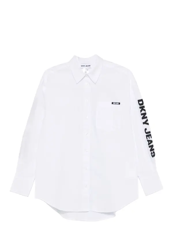 Dkny Poplin Button-down Shirt - White