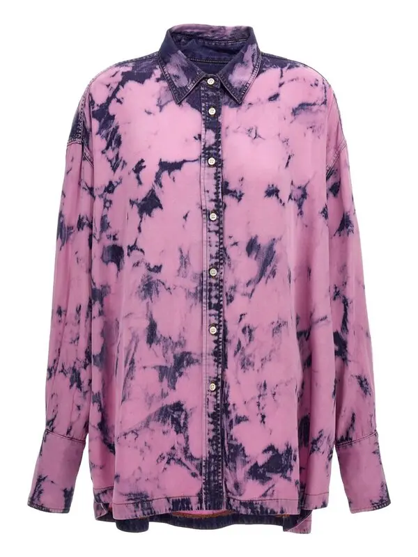 DARKPARK Acid-wash Shirt - Pink