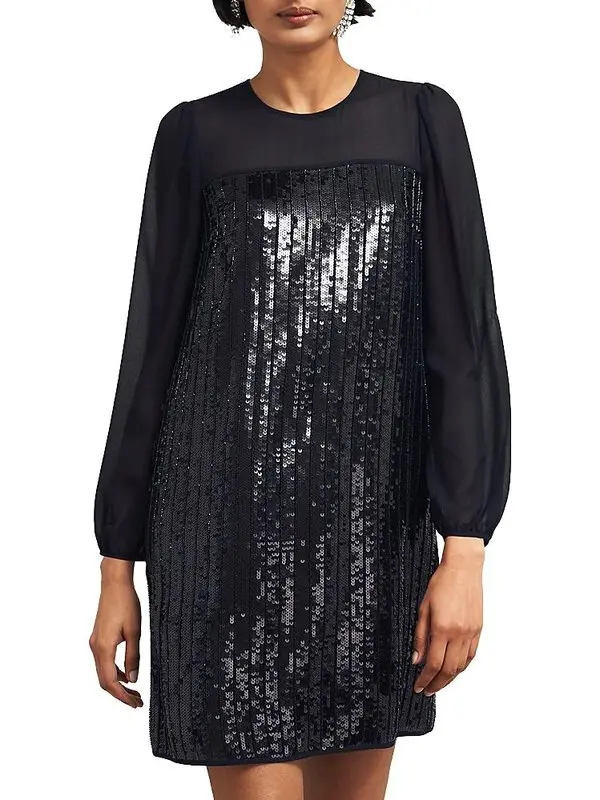 HOBBS LONDON Zariah Sequin Dress - Hobbs Black