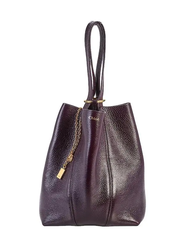 Chloé Medium Spin Leather Tote - Perfect Plum