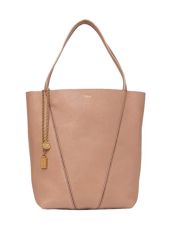 Chloé Medium Spin Leather Tote - Woodrose Leather