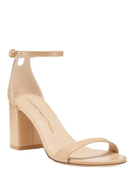 STUART WEITZMAN Nudist Block 75 Sandal - Adobe