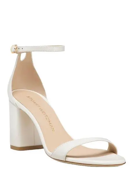STUART WEITZMAN Nudist Block 75 Sandal - Cream