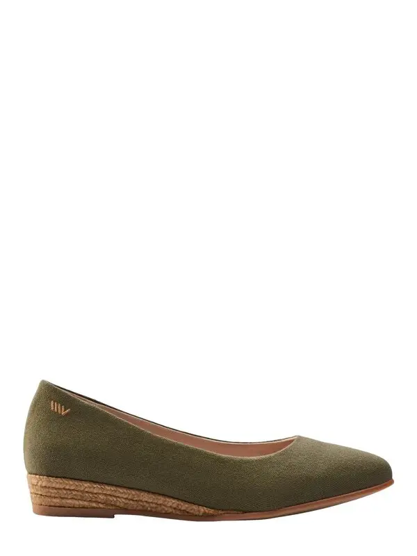 VISCATA Rubina Canvas Espadrille Flats - Olive