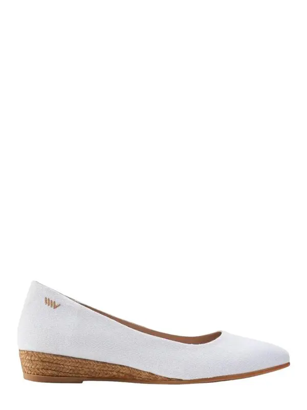 VISCATA Rubina Canvas Espadrille Flats - White