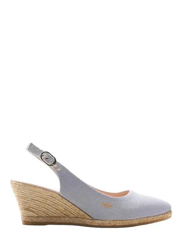 VISCATA Palomera Canvas Espadrille Wedges - Ash Grey