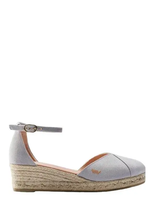 VISCATA Formiga Canvas Espadrille Wedges - Ash Grey