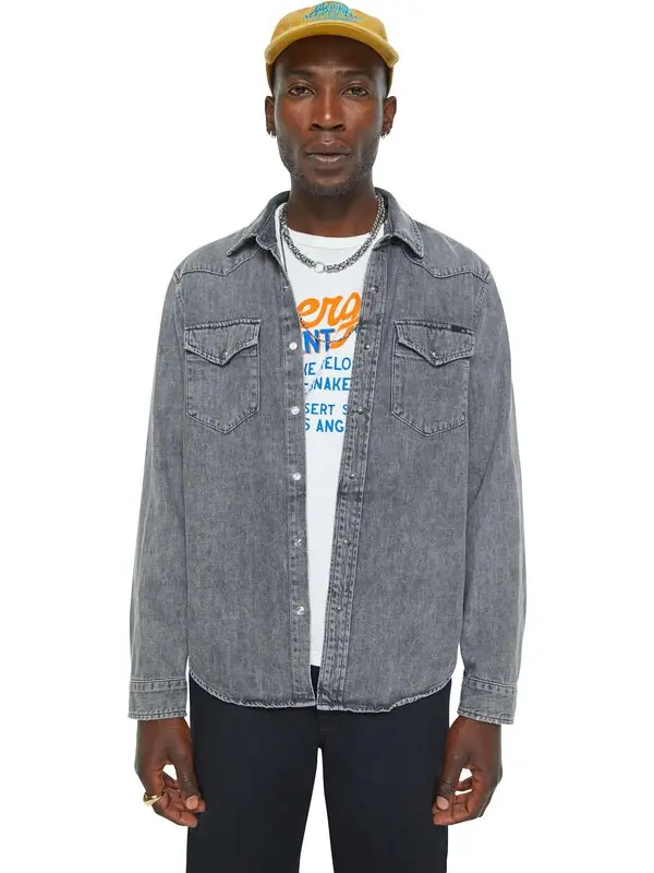 MOTHER The City Slicker Graveyard Shift Shirt - Grey