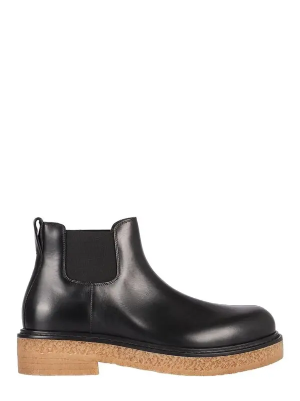 Bottega Veneta Haddock Leather Chelsea Boots - Black