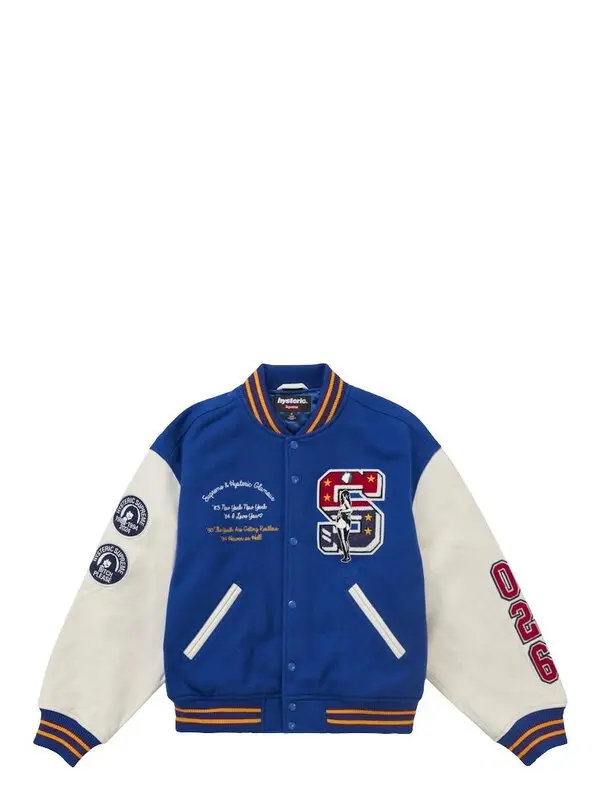 Supreme X Hysteric Glamour Varsity Jacket - Blue