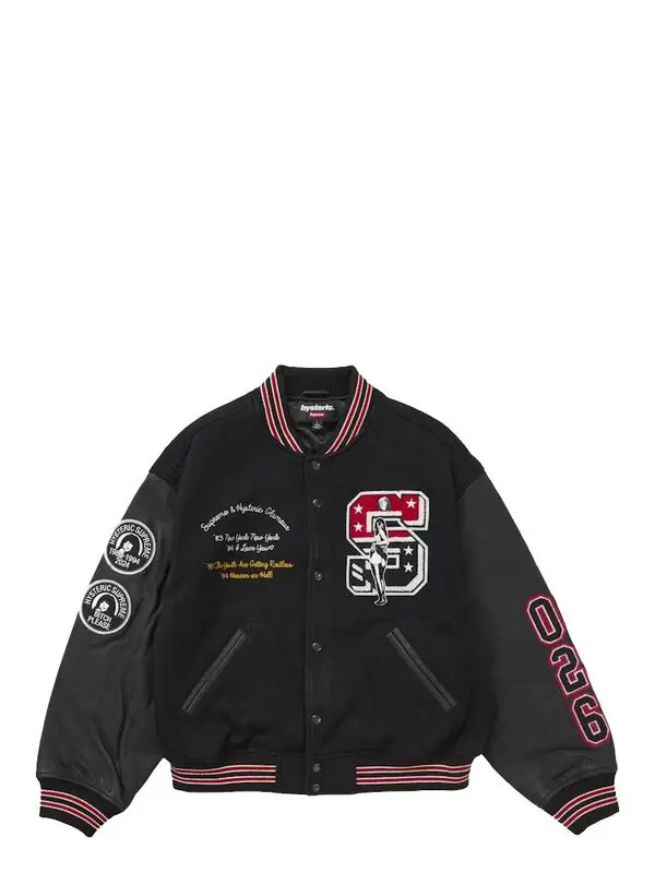 Supreme Hysteric Glamour Varsity Jacket - Black