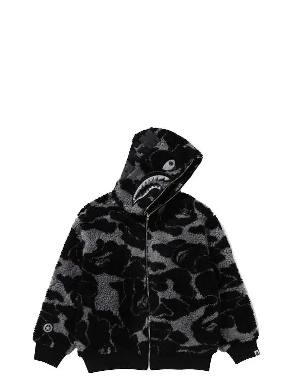 A BATHING APE Abc Camo Boa Shark Relaxed Fit Hoodie - Black