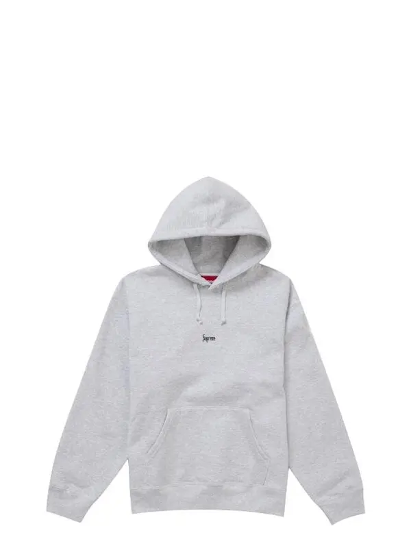 Supreme Micro Logo Hooded Sweatshirt - Ash Grey