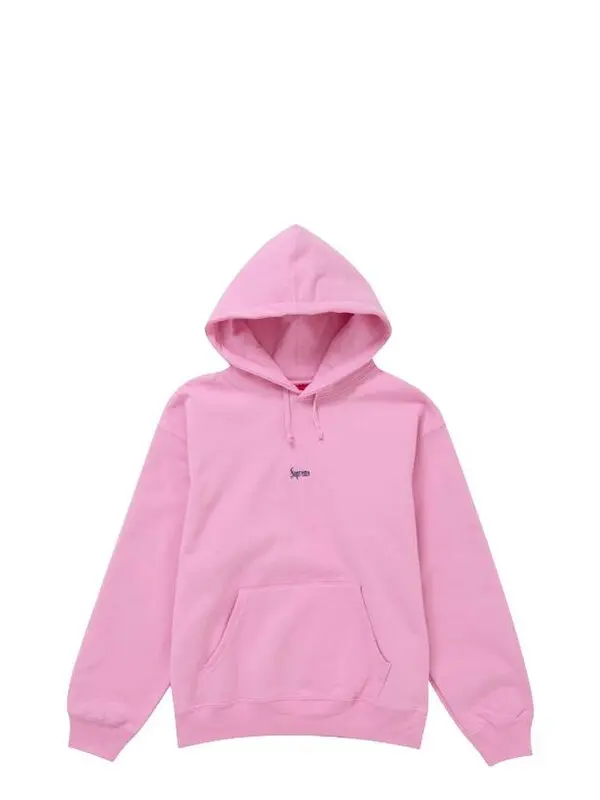 Supreme Micro Logo Hooded Sweatshirt - Pink