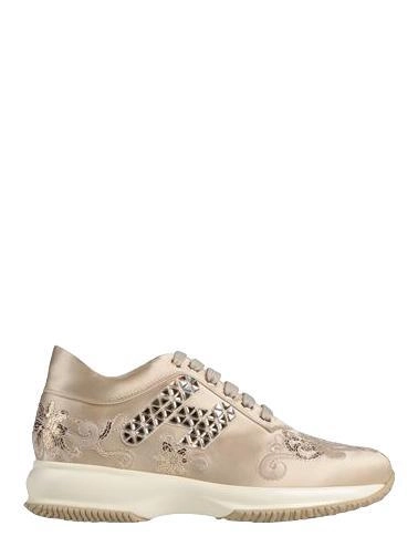 Hogan Embellished Textile Low-top Sneakers - Sand
