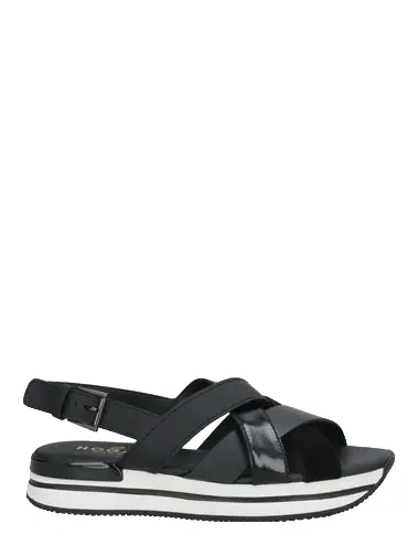 Hogan Leather Sandals - Black