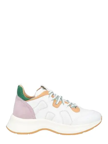 Hogan Leather And Textile Sneakers - White