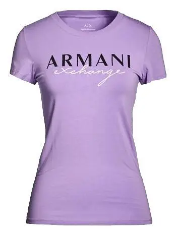 Armani Exchange Logo-print Cotton T-shirt - Purple