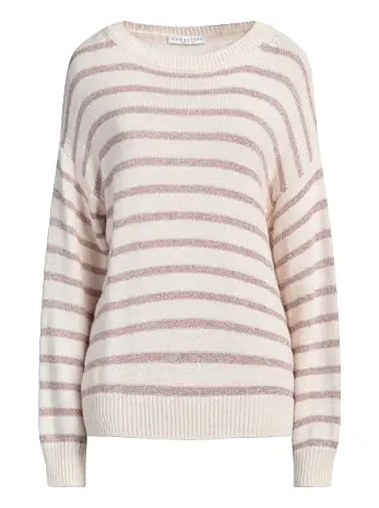 CARACTÈRE Striped Crewneck Sweater - White