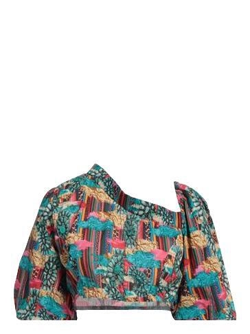 CONNOR & BLAKE Woven Crop Top - Fuchsia