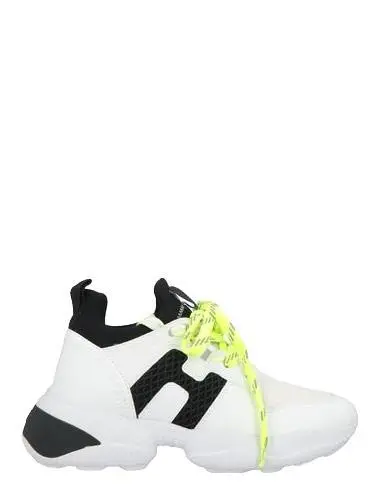 Hogan Sneakers In Textile Fibers And Leather - White