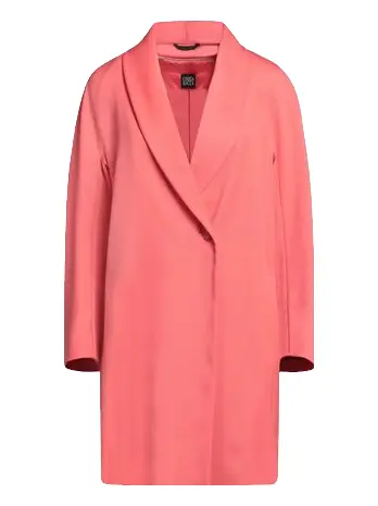 Cinzia Rocca Overcoat In Virgin Wool And Elastane - Salmon Pink